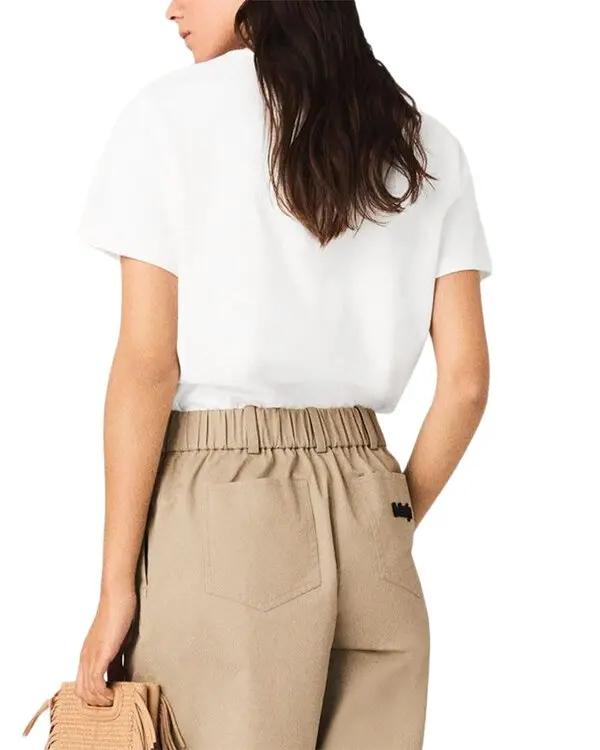 Maje Embroidered Logo Tee - White