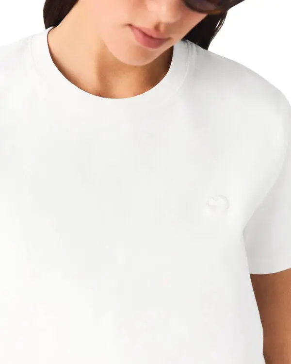 Maje Embroidered Logo Tee - White