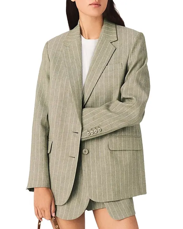 Maje Pinstriped Suit Jacket