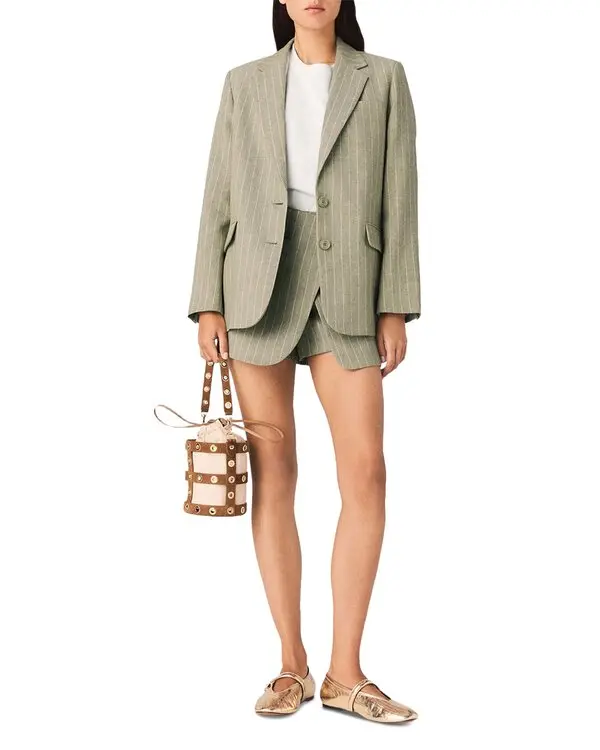 Maje Pinstriped Suit Jacket
