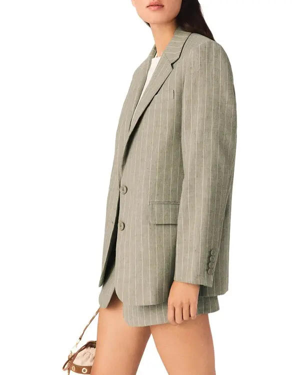 Maje Pinstriped Suit Jacket