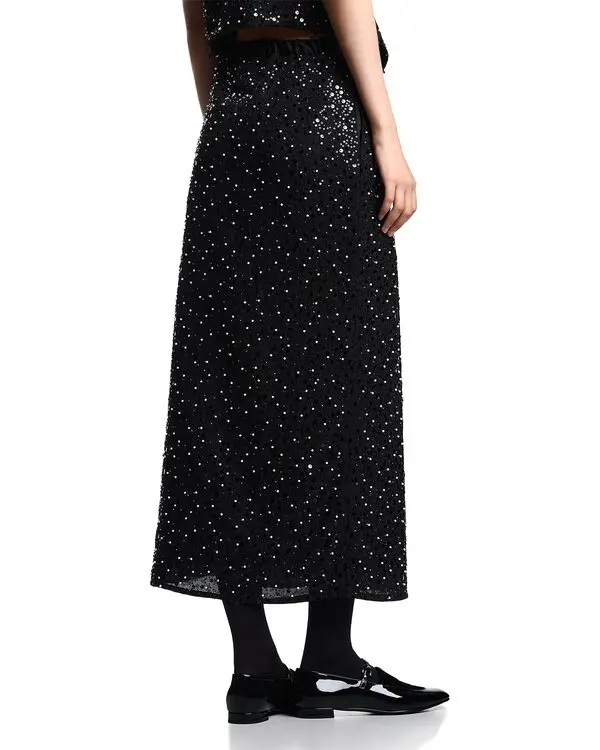 Emporio Armani Embellished Georgette Skirt