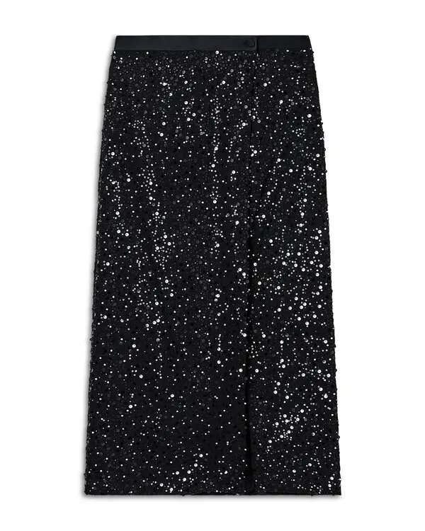 Emporio Armani Embellished Georgette Skirt