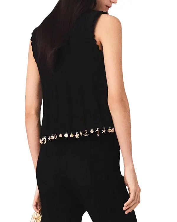 Maje Embellished Knit Cardigan