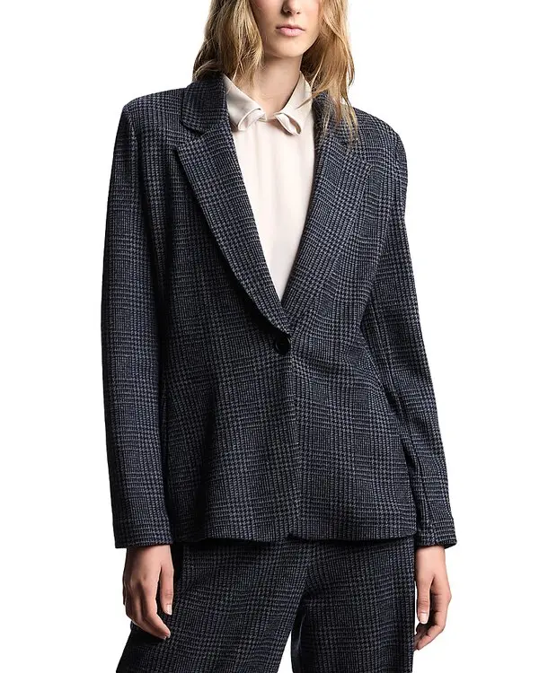 Emporio Armani Prince Of Wales Single-button Blazer
