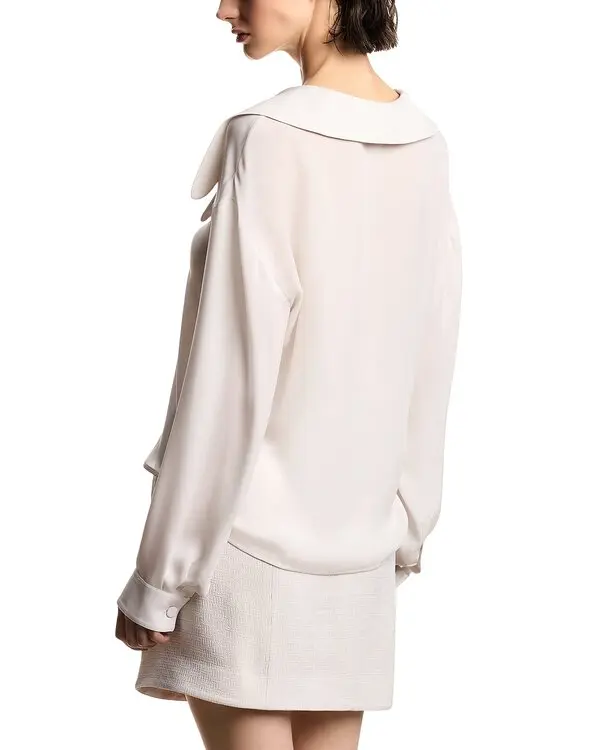 Emporio Armani Icon Silk Wide Lapel Collar Shirt