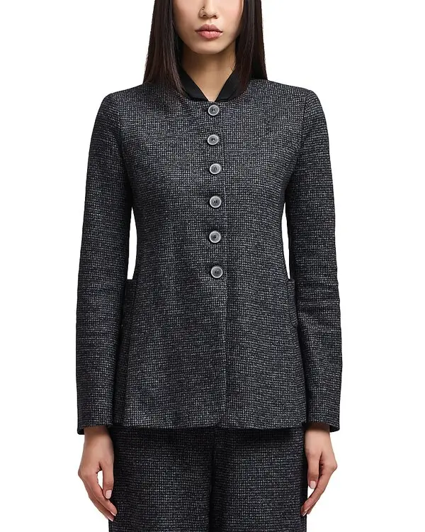 Emporio Armani Houndstooth Back Pleat Blazer