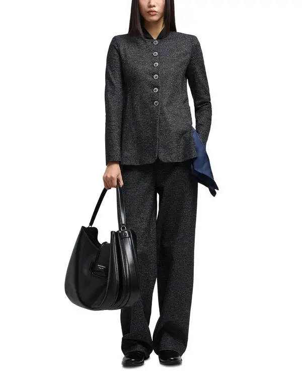 Emporio Armani Houndstooth Back Pleat Blazer