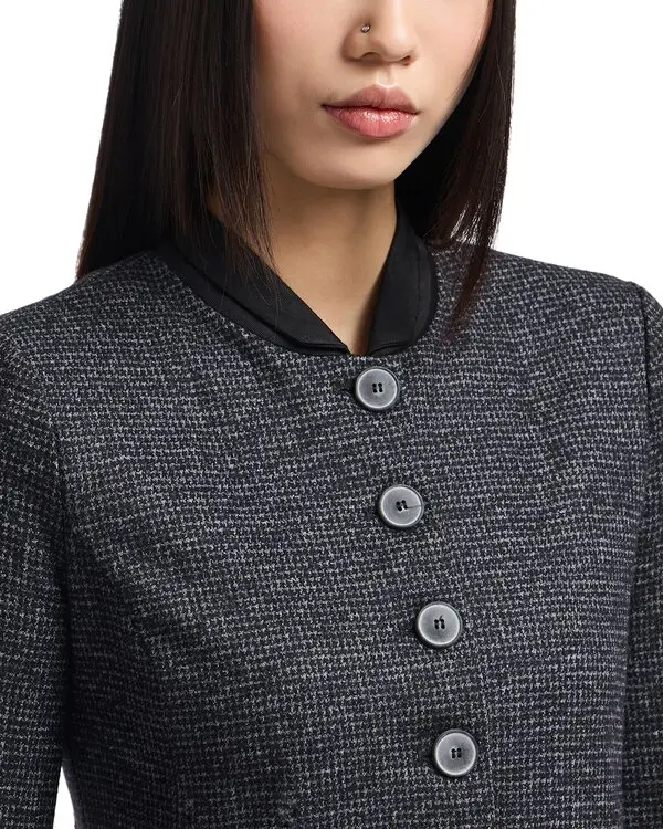 Emporio Armani Houndstooth Back Pleat Blazer