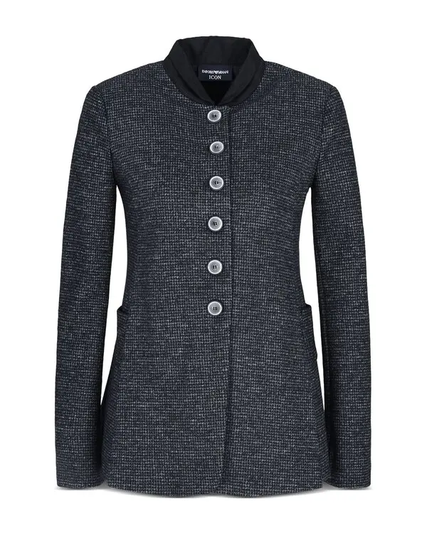 Emporio Armani Houndstooth Back Pleat Blazer