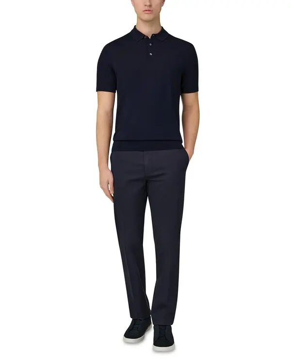 Boggi Milano Regular Fit Stretch Cotton Trousers