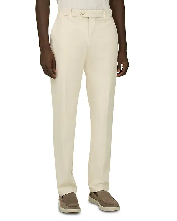 Boggi Milano Regular Fit Stretch Cotton Trousers - Sand