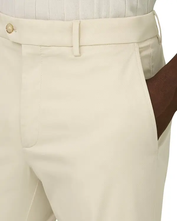Boggi Milano Regular Fit Stretch Cotton Trousers - Sand