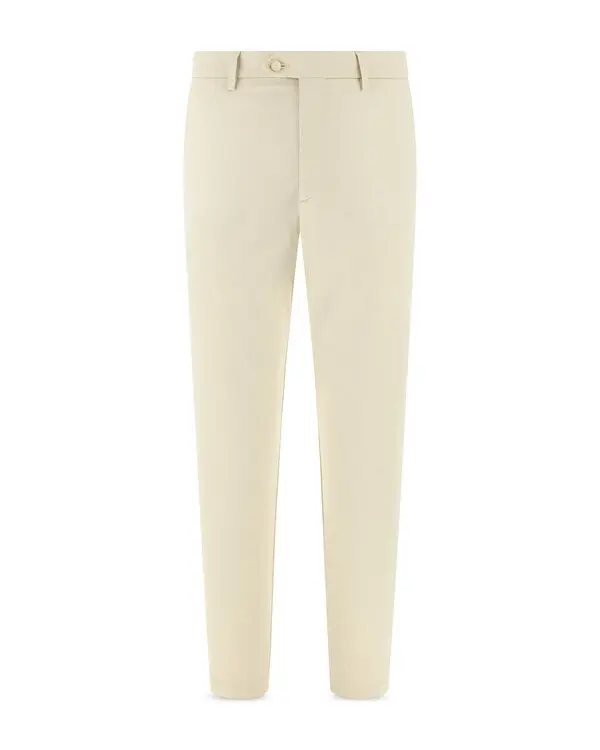 Boggi Milano Regular Fit Stretch Cotton Trousers - Sand