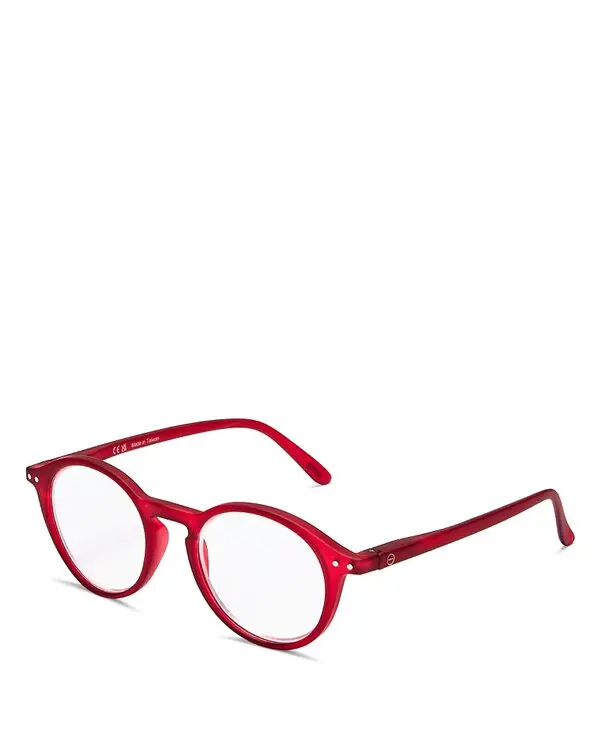 IZIPIZI Round Reading Glasses, 48mm - Cherry Red
