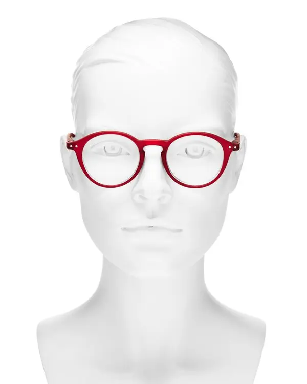 IZIPIZI Round Reading Glasses, 48mm - Cherry Red