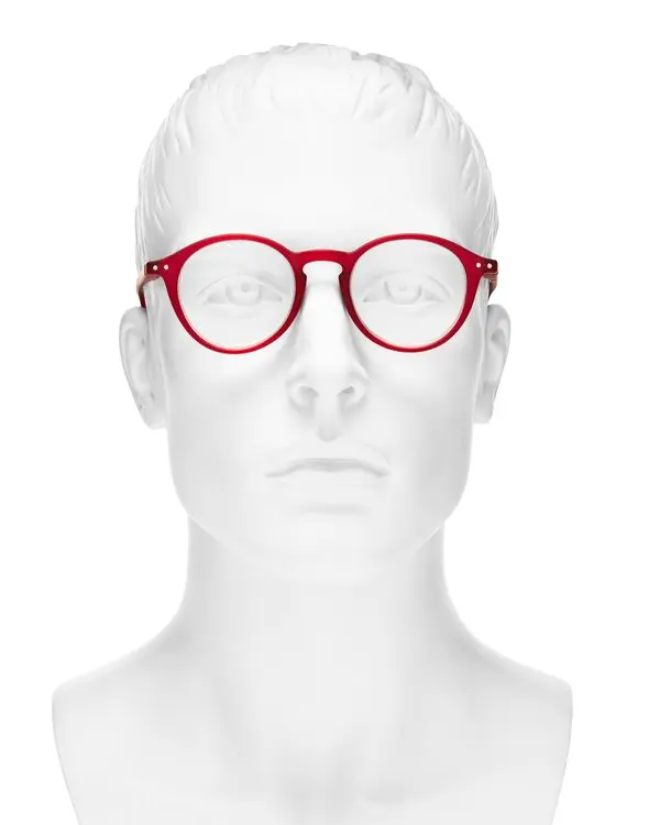 IZIPIZI Round Reading Glasses, 48mm - Cherry Red