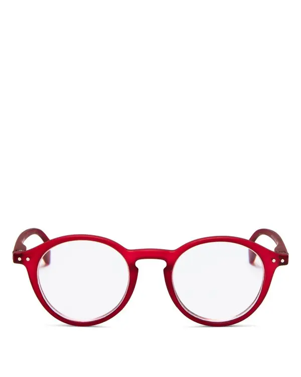 IZIPIZI Round Reading Glasses, 48mm - Cherry Red
