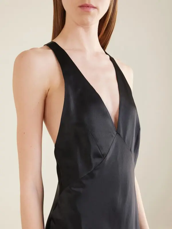 silk aline dress A-Line Satin Prom bridesmaid dresses with Boat neck and side slit