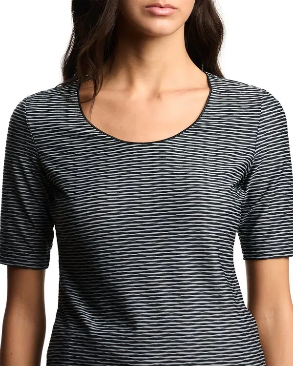 Emporio Armani Stretch Jersey Jacquard Top