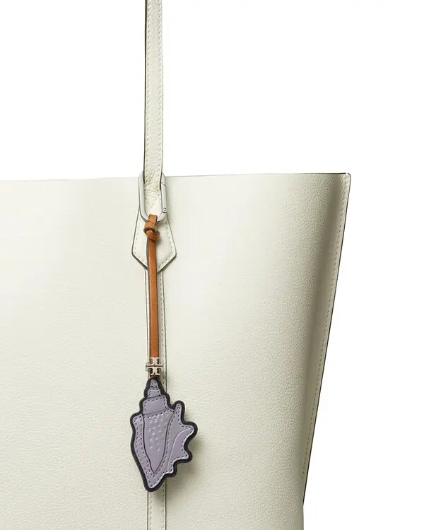 Tory Burch Conch Shell Leather Key Fob