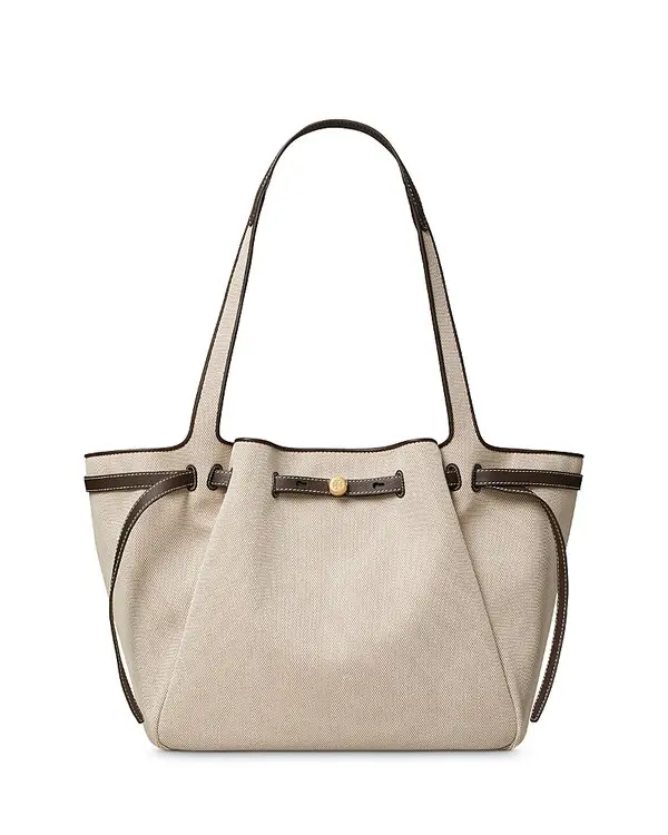 Tory Burch Romy Canvas Tote Bag - Dusty Almond Canvas