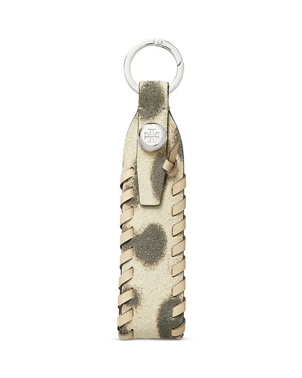 Tory Burch Woven Leather & Suede Key Fob - Multi
