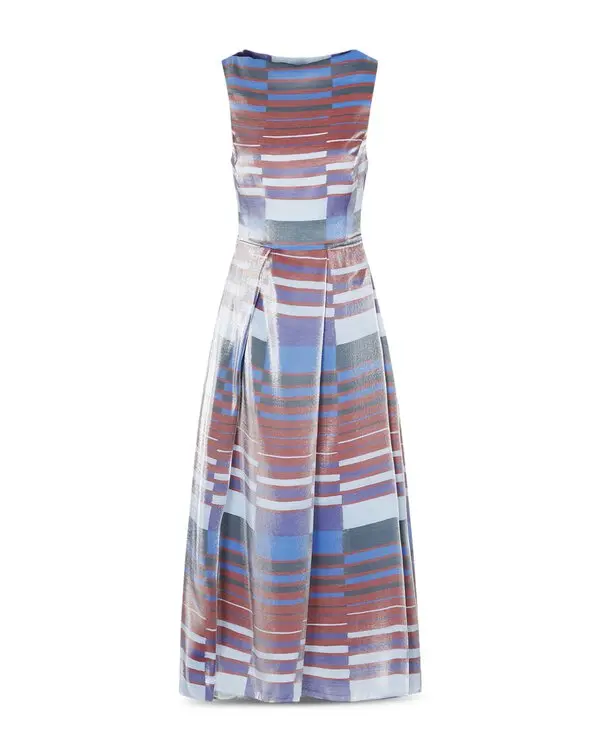 Emporio Armani Sleeveless Geometric Print Midi Dress - Multi
