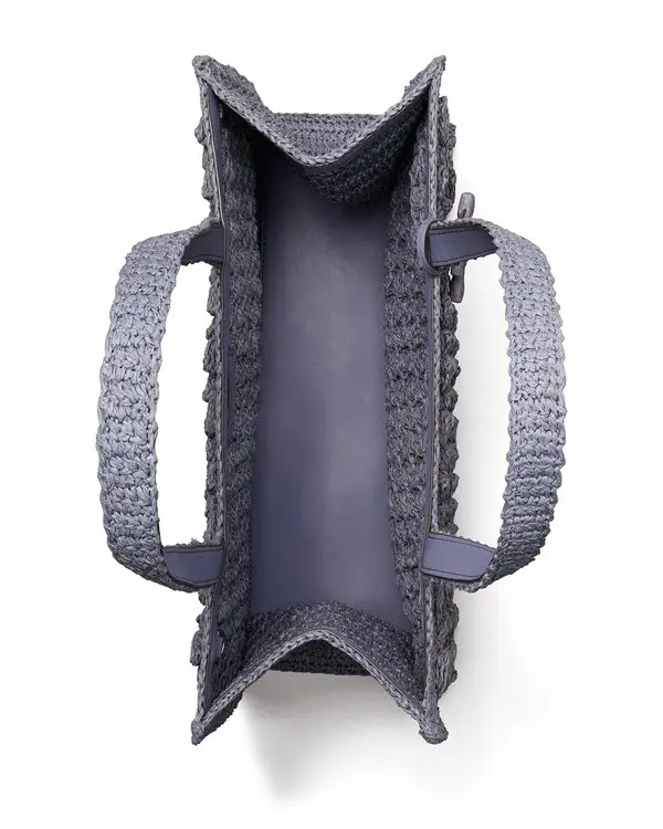 Tory Burch Ella Hand-crocheted Straw Tote - Gray