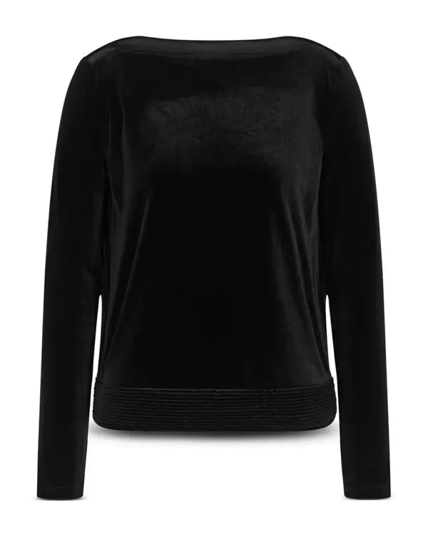 Emporio Armani Stretch Chenille Jersey Top