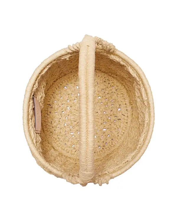 Tory Burch Ella Hand-crochet Straw Bucket Bag - Natural