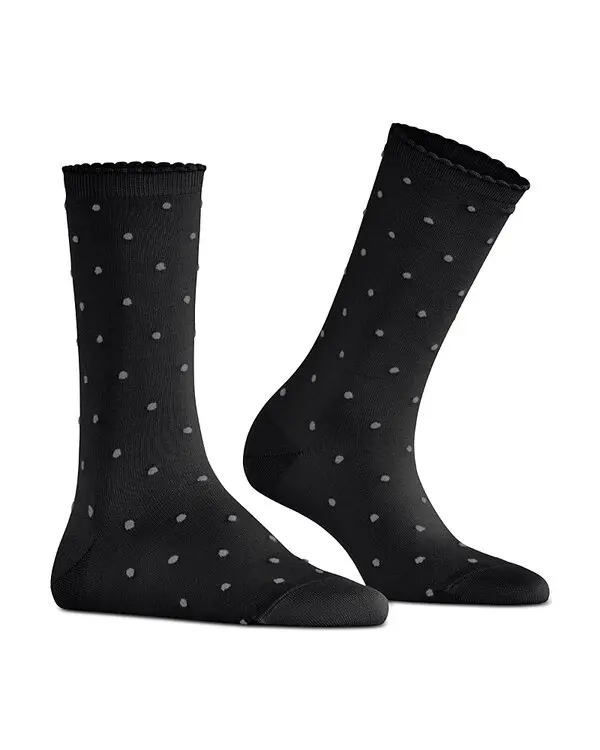 Falke Spike Dot Crew Socks - Black