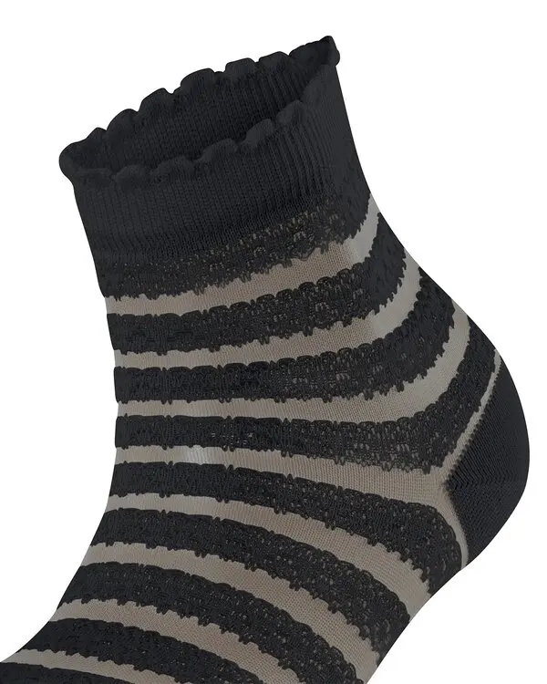 Falke Border Lace Short Socks - Black