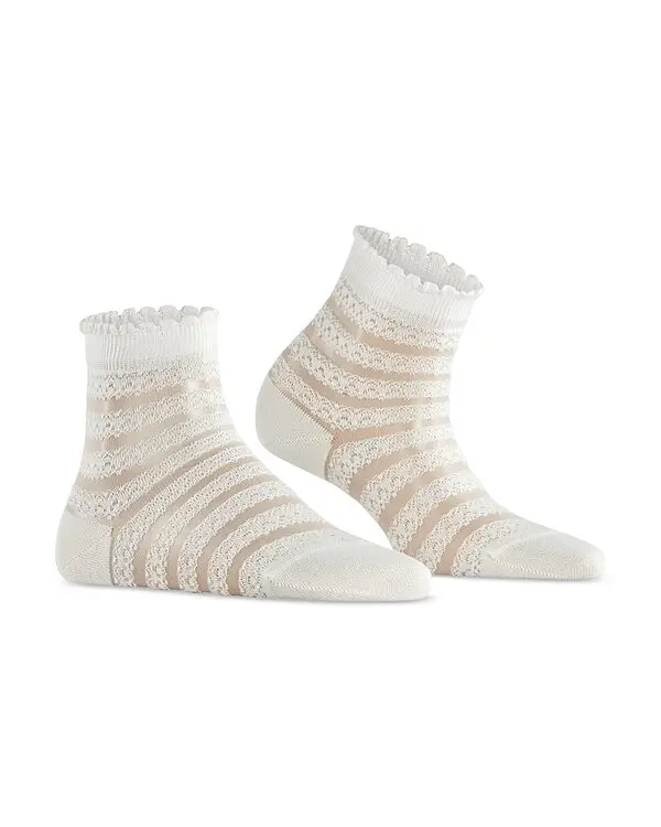 Falke Border Lace Short Socks - Off-white