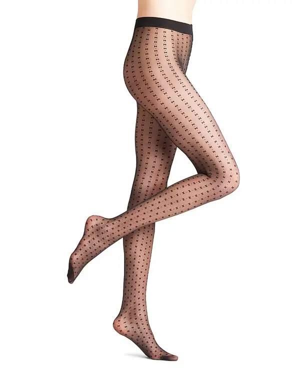 Falke Patterned Tights - Marine