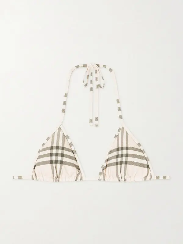Burberry Sadie Checked Bikini Top - Pink
