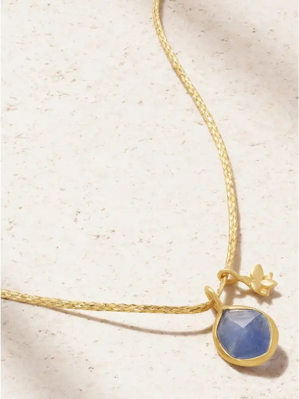 PIPPA SMALL 18-karat Gold And Sapphire Necklace - Blue