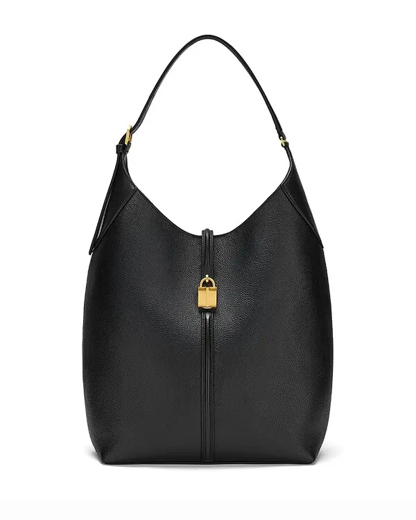 DEMELLIER Large Leather Bucket Bag - Black