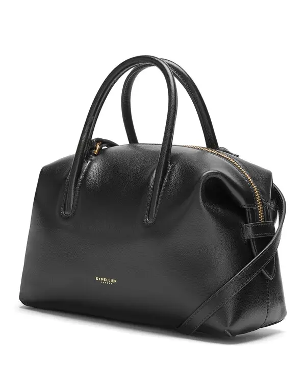 DEMELLIER Small Stockholm Leather Shoulder Bag - Black
