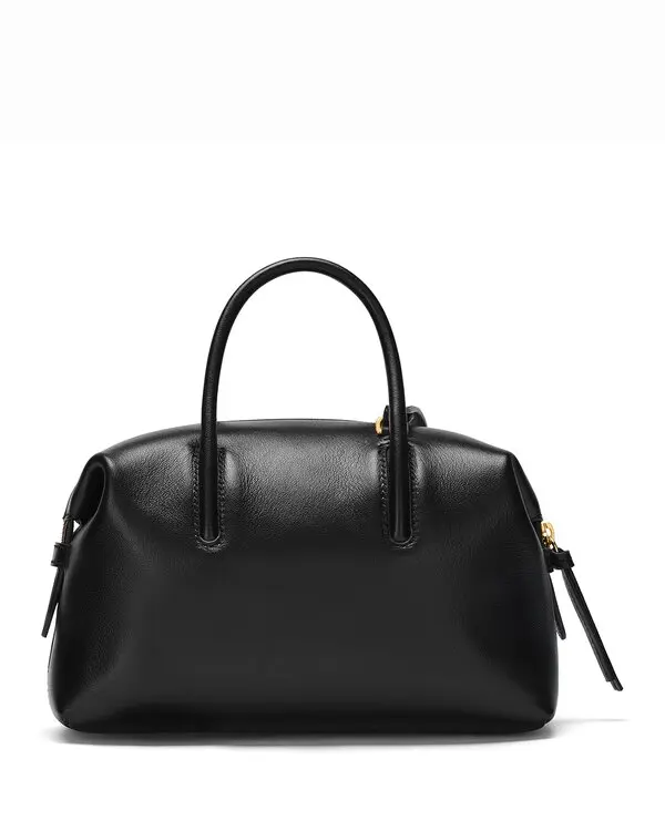 DEMELLIER Small Stockholm Leather Shoulder Bag - Black