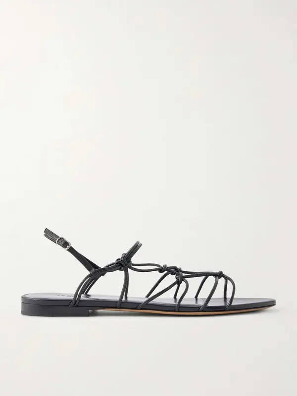 Le Monde Beryl Grace Leather Sandals - Black