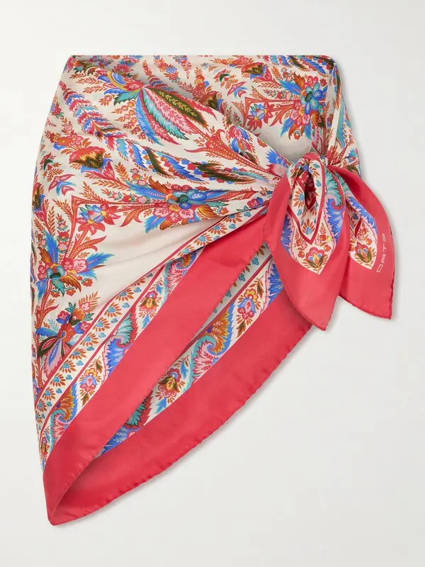 Etro Norma Paisley-print Silk-twill Scarf - Multi