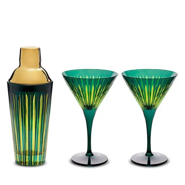 L'Objet Prism Cocktail 3 Piece Set - Green