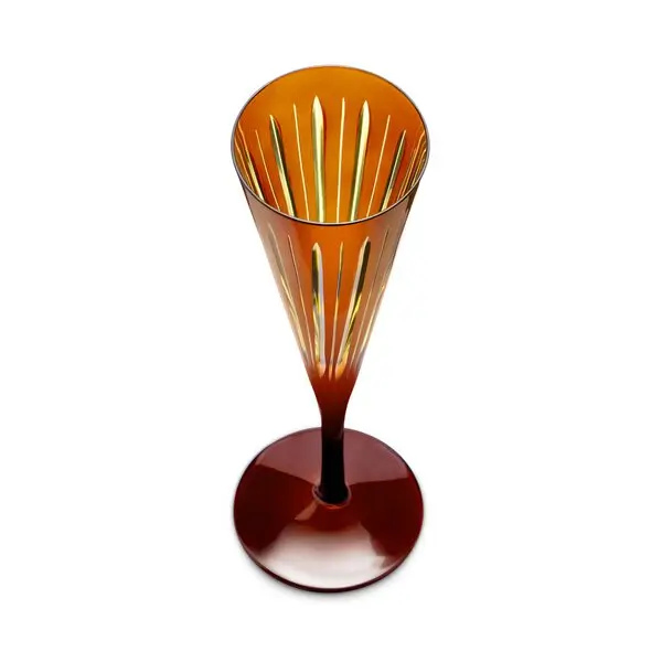L'Objet Prism Champagne Flutes, Set Of 4 - Amber