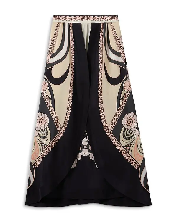 La DoubleJ Silk Petal Midi Skirt - Ambrosia Placée