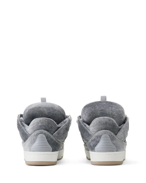 LANVIN Curb Sneakers In Jersey And Suede - Grey/grey