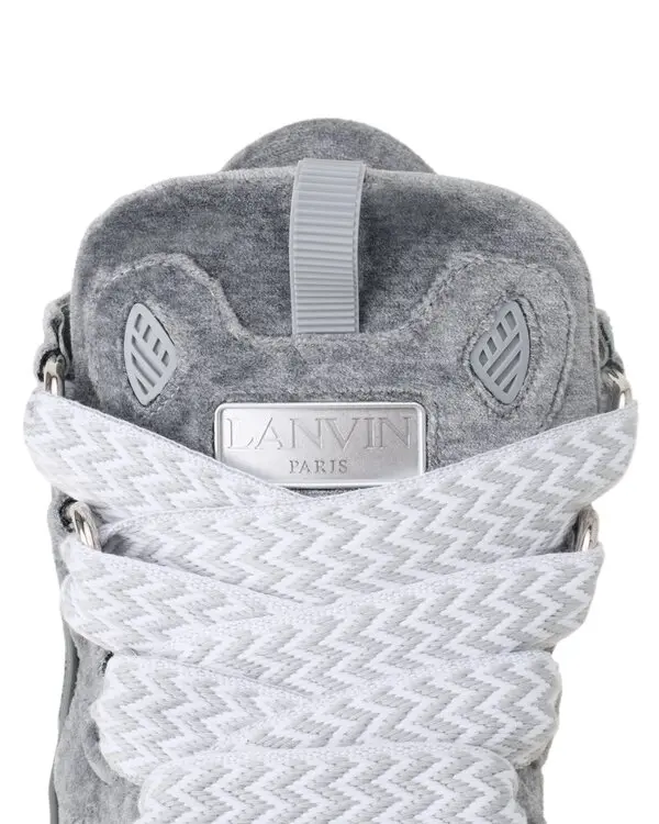 LANVIN Curb Sneakers In Jersey And Suede - Grey/grey