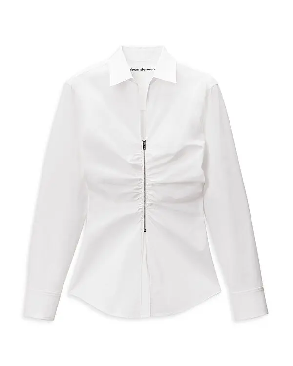 Alexander Wang Gathered Bust Shirt - White