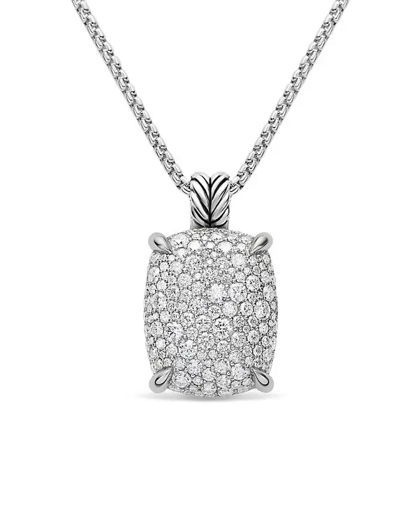 David Yurman Chatelaine Elongated Pendant Necklace - Silver