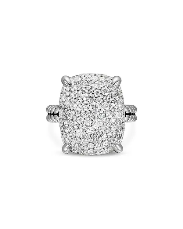 David Yurman Chatelaine Elongated Diamond Ring - Silver